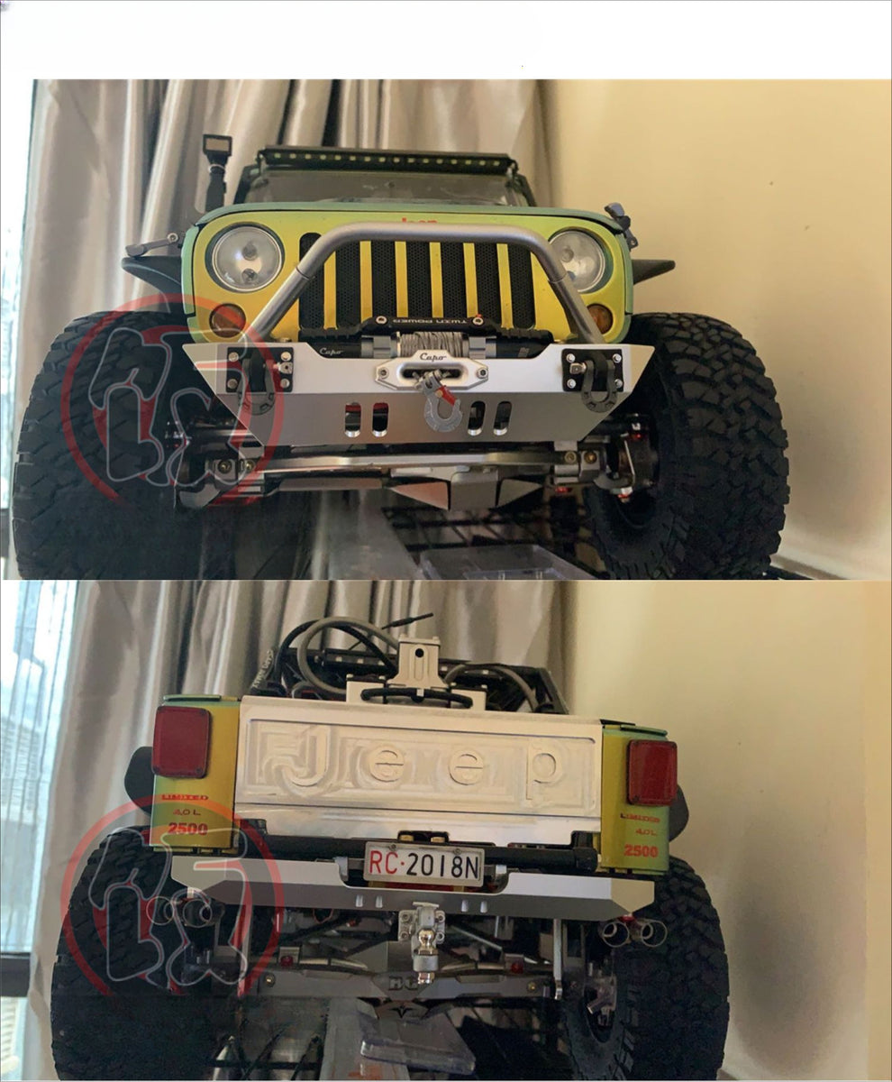 Capo Jkmax rc car aluminum front and rear bumpers with trailer hook ...