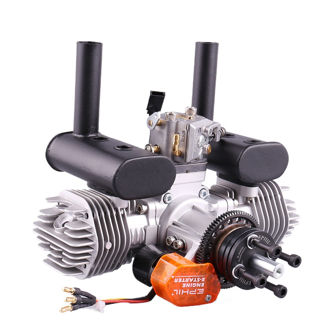 EPHIL X-40cc-T PRO Gasoline Engine Electric Start Opposing Twin-cylind ...