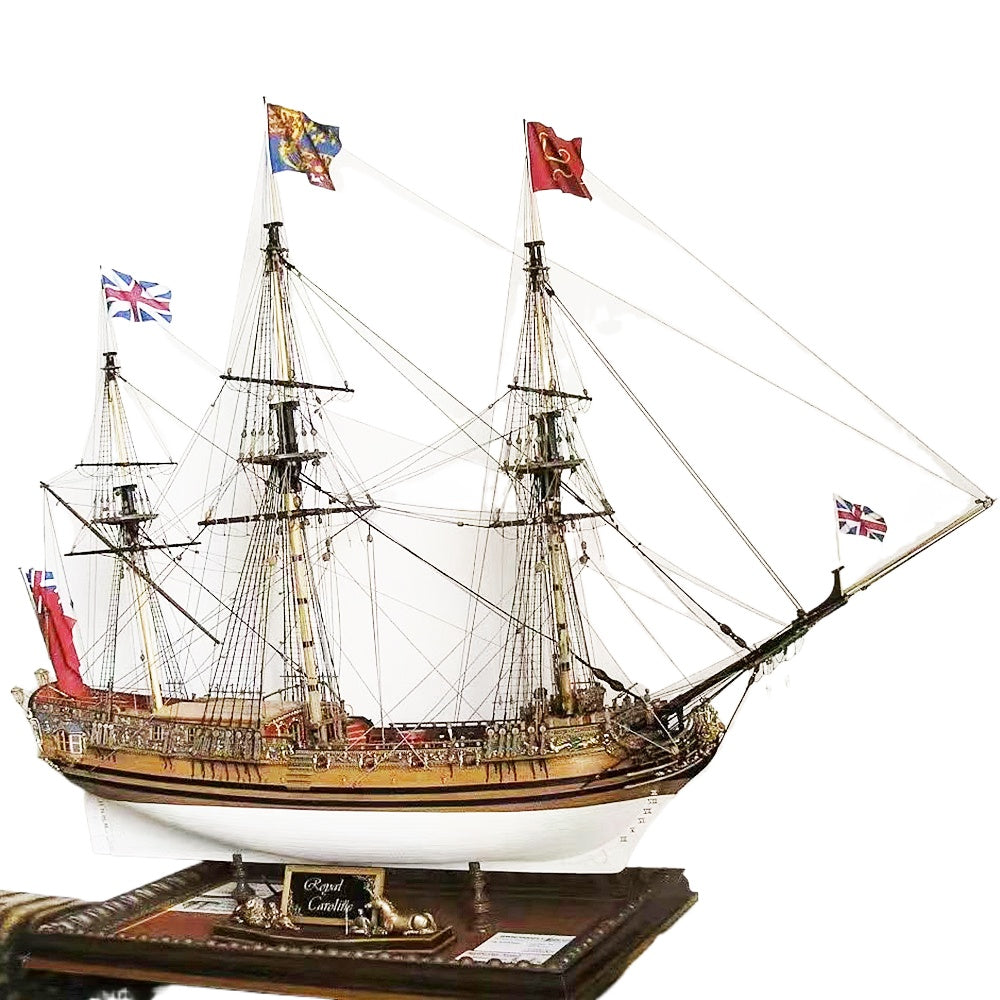 1/50 French Royal Caroline Wooden Sailing Ship Model Assembly DIY Kit ...