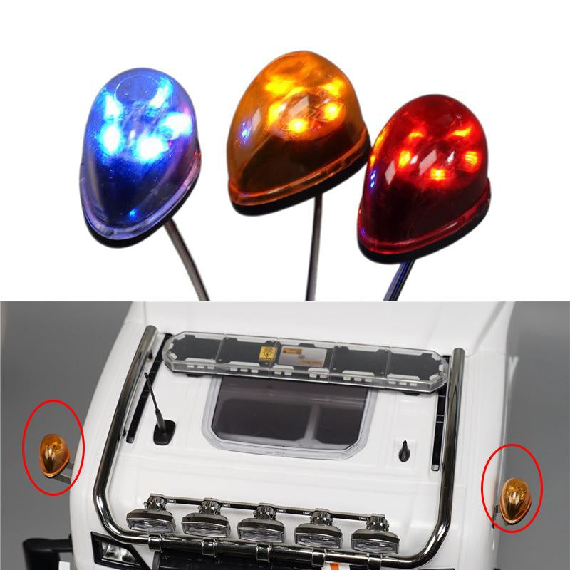 1 Pair of Led Rotating Warning Lights for 1/14 Tamiya Lesu Rc Tractor ...