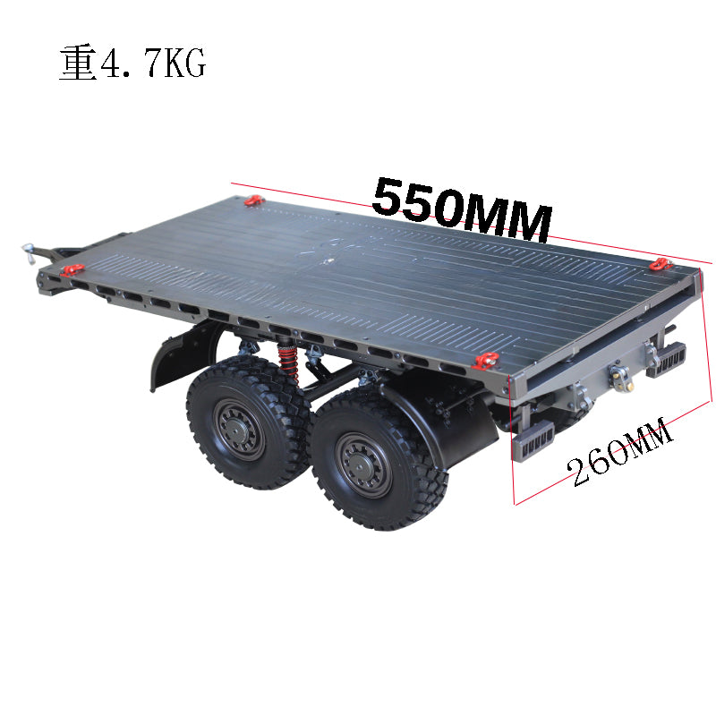 Aluminum Two Axle Trailer for Capo TATRA T815-7 Rc Tractor 55cm Length ...