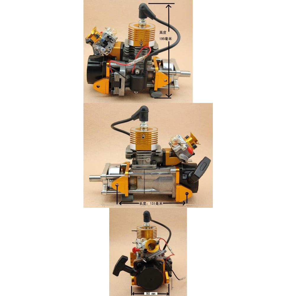 QJ 1E34CMZ 26CC Gasoline Engine Straight Row for Rc Gasoline Boat ...