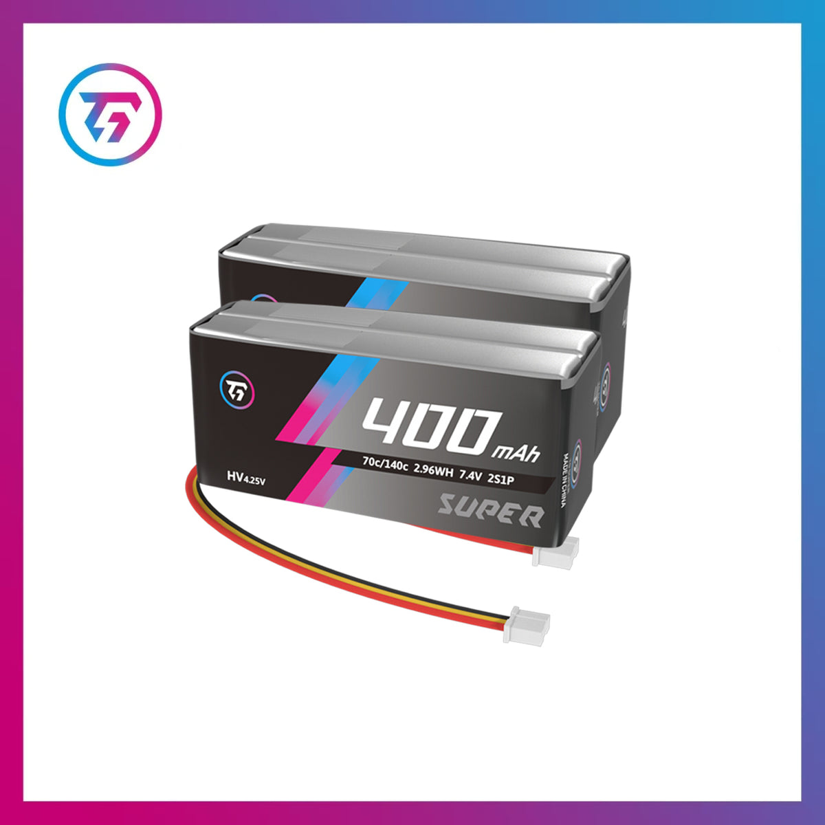 TG Super 400Mah 2S 7.6V 70C 1/24 RC DRIFT CAR Lithium Battery PH2.0 PL ...