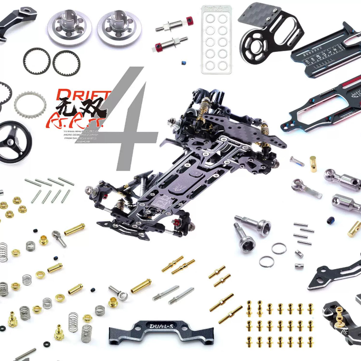DriftArt DA4 99140 1/24 Rwd RC DRIFT CAR Pre-Assembled Frame KIT ...