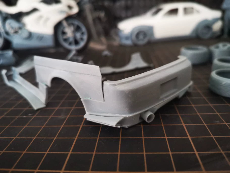 1/24 Rc Drift Car NISSAN SILVIA S14 Shell BADASS Resin Wide Body Kit ...