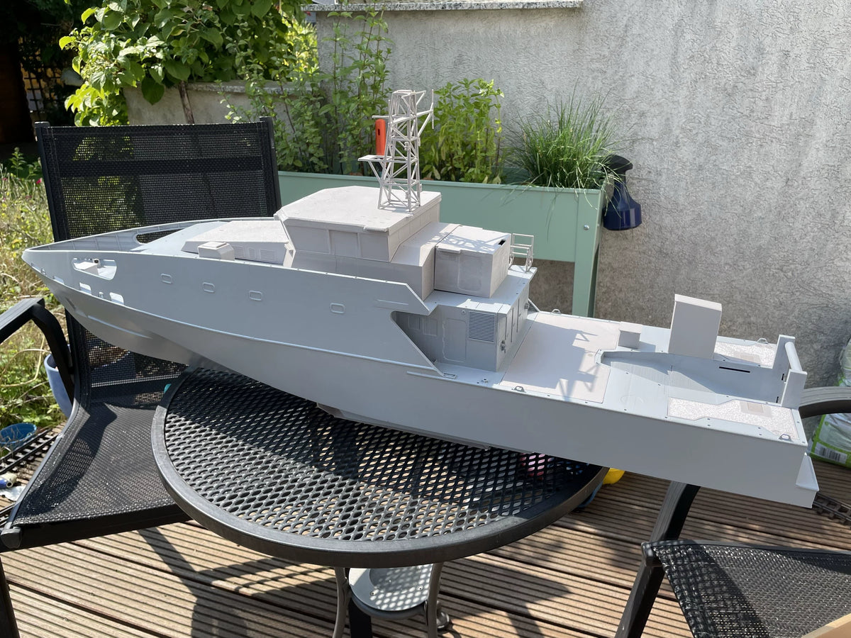 3D print 1/38 Guardian Class Patrol Boat rc boat diy kit 100cm – VAJJEXRC