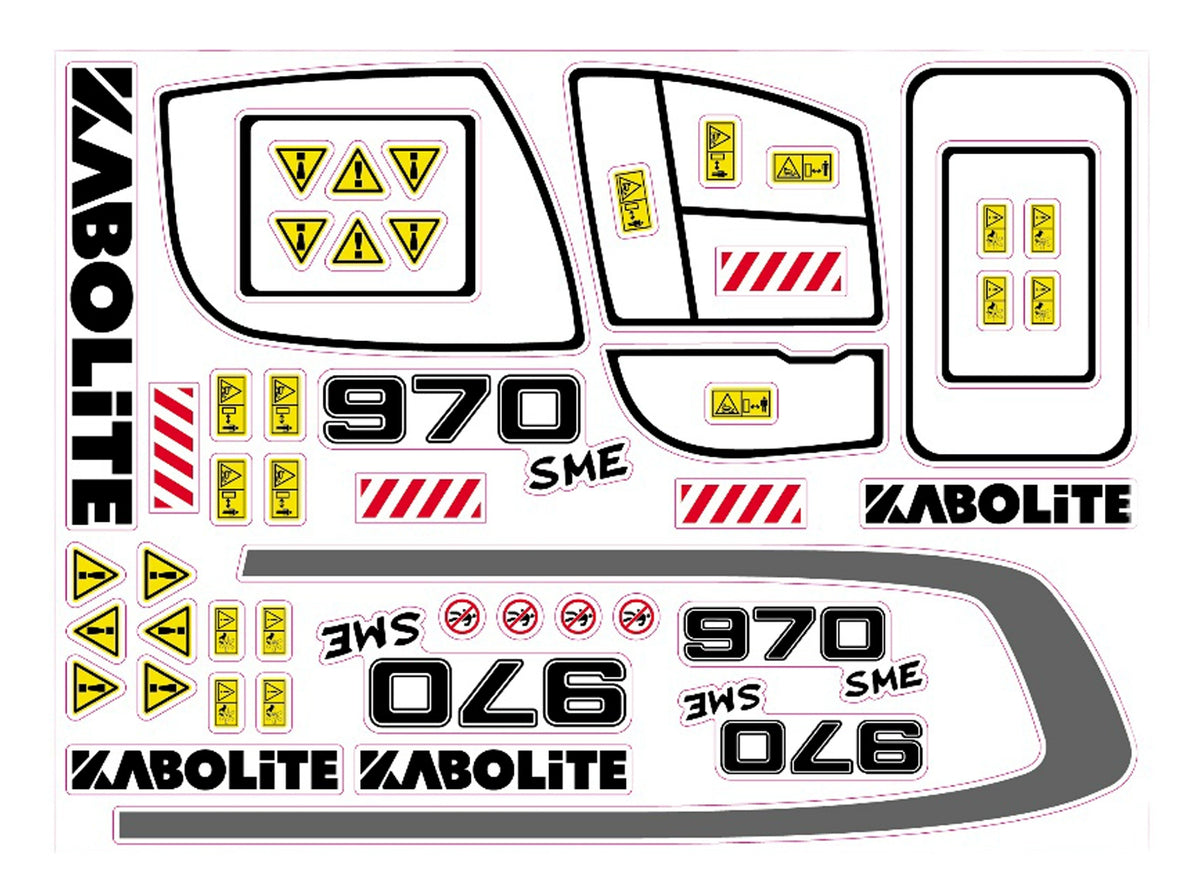 KABOLITE K970 1/14 RC Engineering Excavator Sticker – VAJJEXRC