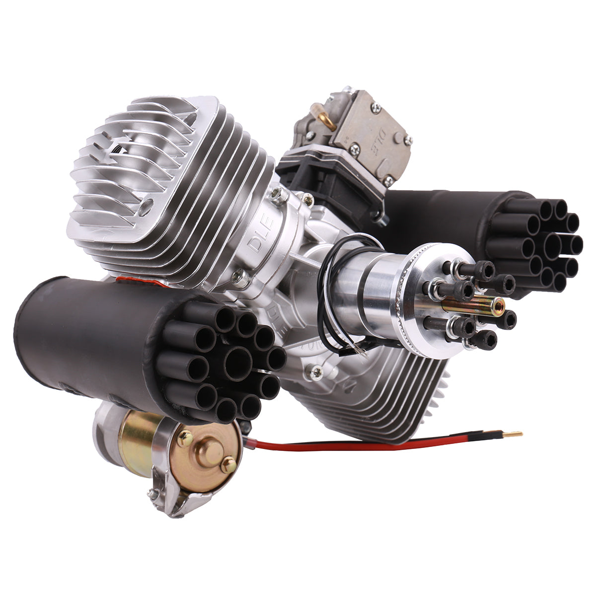 DLE170M Rc Power Umbrella Gasoline Engine Double Cylinder Side Exhaust ...