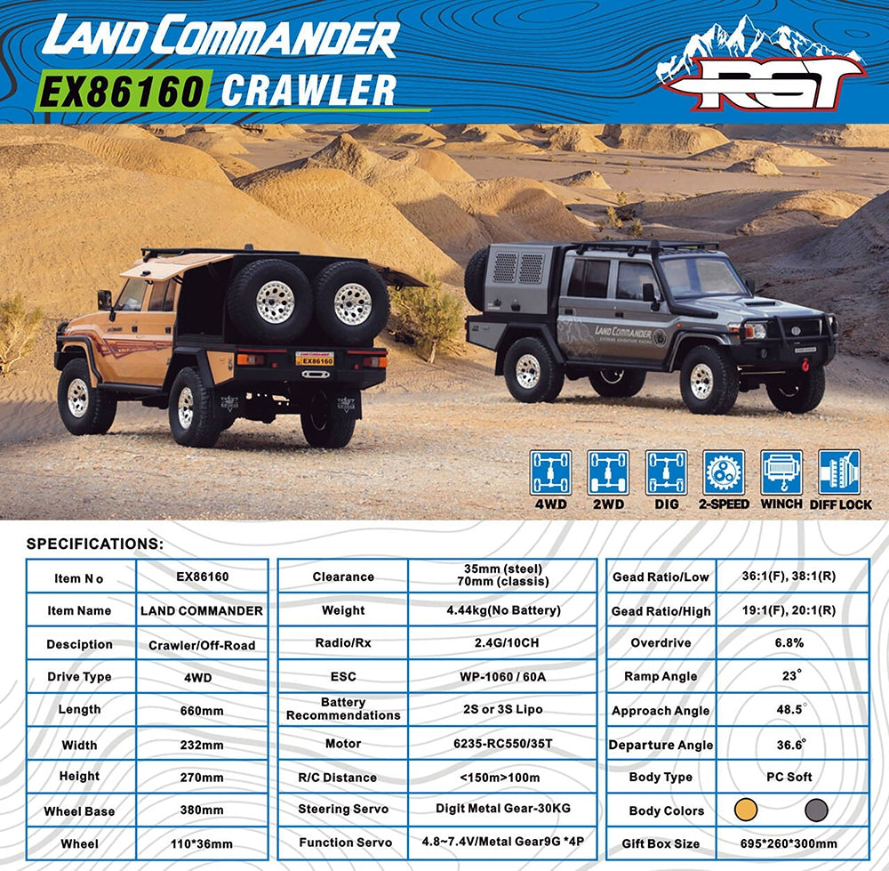 RGT EX86160 LC79 Commander 1/10 RC CAR RTR – VAJJEXRC