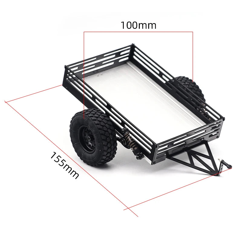 Orlandoo Hunter Metal Trailer with Shock Absorption for 1/24 1/32 RC ...