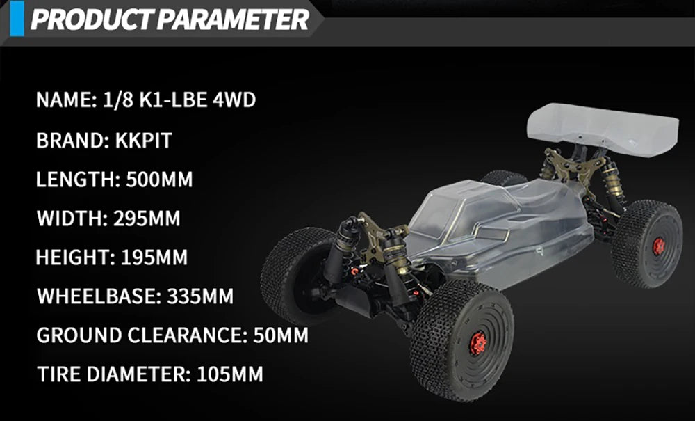 KKPIT K1LBE 1 /10 RC 4WD Off-road Car Kit – VAJJEXRC