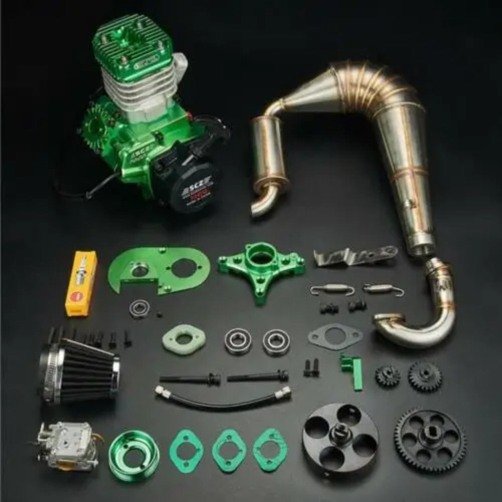 SCZ 70CC Gasoline ENGINE Powerful + Pipe + WJ71 for 1/5 HPI KM Rovan ...