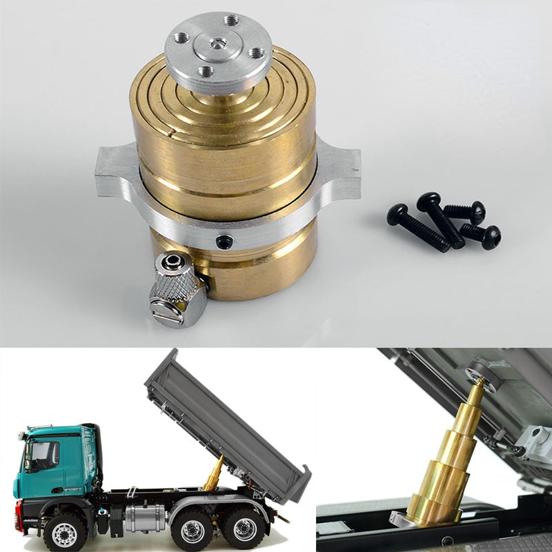 Brass Hydraulic Cylinder for 1/14 TAMIYA Remote Control Tractor Truck ...