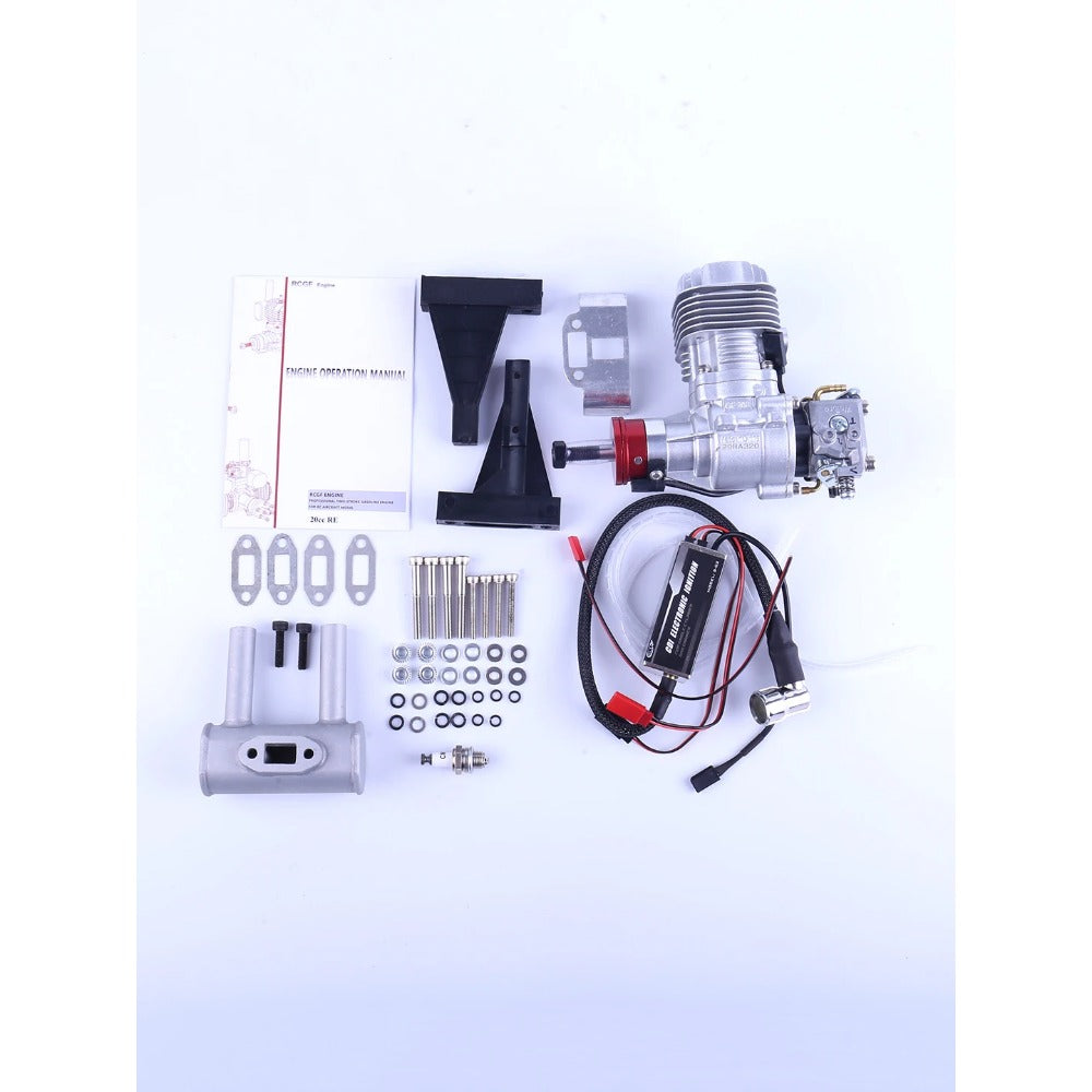 RCGF 20cc Rear Exhaust Pipe Petrol Gasoline Engine for Rc Gas Airplane ...