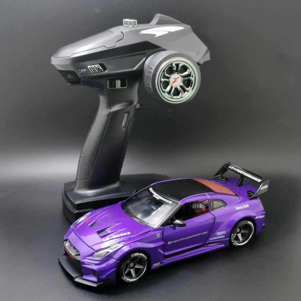 1/24 Metal Shell Chassis GTR R35 AWD Gyro Brush Motor Rc Drift Car RTR ...
