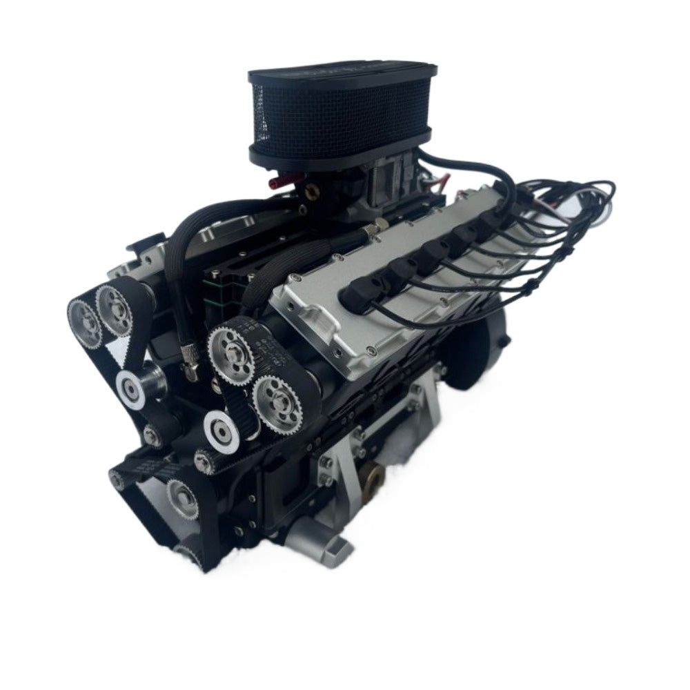 GS V12 Gasoline 4-stroke Miniature Engine Model 72CC with Starter ...