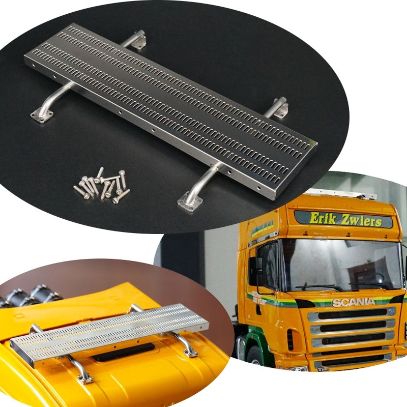 Metal Equipment Frame Light Rack Luggage Rack for 1/14 RC TRACTOR ...